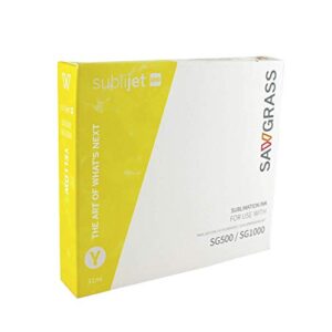 vhob sawgrass sublijet uhd sublimation ink for sawgrass sg500 & sg1000, yellow regular capacity cartridge 609104 (31ml)