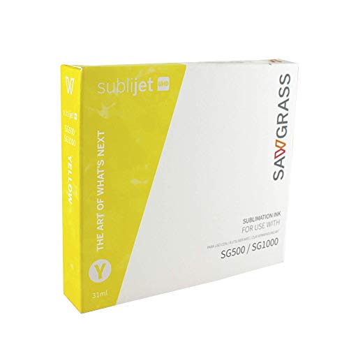 VHOB Sawgrass SubliJet UHD Sublimation Ink for Sawgrass SG500 & SG1000, Yellow Regular Capacity Cartridge 609104 (31ml)