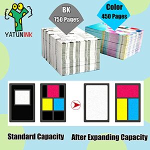 YATUNINK Remanufactured 62XL Ink Cartridge for HP 62XL 62 XL Black Ink Cartridge for HP Envy 5540 Envy 7640 5542 5640 5642 5643 5660 5661 7645 Officejet 200 250 5740 5745 Printer Ink (Black 2 Pack)