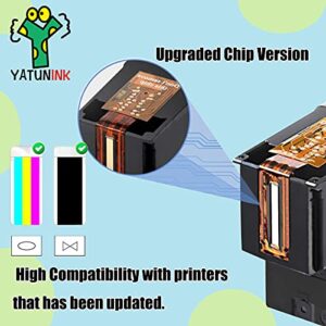 YATUNINK Remanufactured 62XL Ink Cartridge for HP 62XL 62 XL Black Ink Cartridge for HP Envy 5540 Envy 7640 5542 5640 5642 5643 5660 5661 7645 Officejet 200 250 5740 5745 Printer Ink (Black 2 Pack)