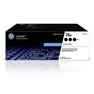 hp 78a black toner cartridges (3-pack) | works with hp laserjet pro p1566, p1606 series, hp laserjet pro mfp m1536 series | ce278at1