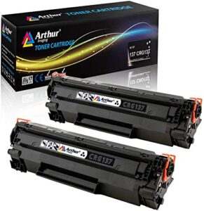 arthur imaging compatible toner cartridges replacement for canon 137 (black, 2-pack)