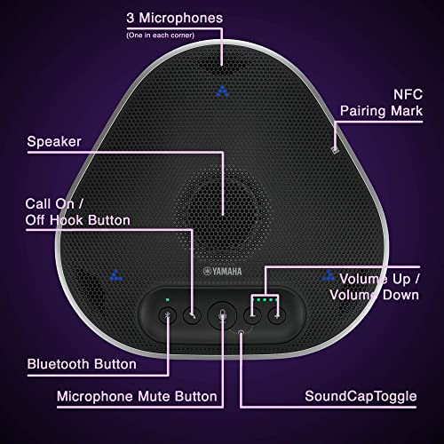 YAMAHA YVC-330 Portable USB & Bluetooth Conference Phone Featuring. SoundCap Technology