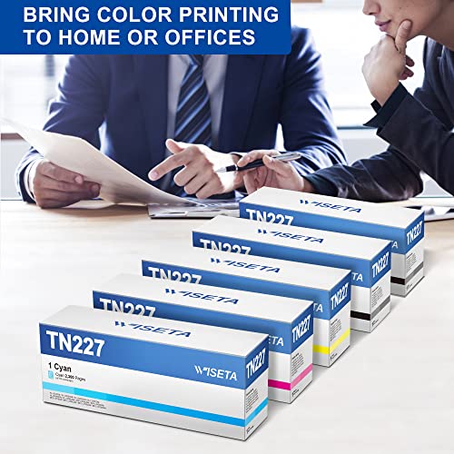 TN227BK/C/M/Y High Yield Compatible Toner Cartridge Replacement for Brother TN227 TN 227 TN223 TN-223 Work for HL-L3290CDW HL-L3210CW HL-L3230CDW MFC-L3710CW MFC-L3750CDW MFC-L3770CDW (5 Pack)