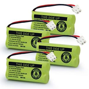 baobian bt183342/bt283342 2.4v 400mah ni-mh bt166342/bt266342 bt162342/bt262342 cordless phone pack cs6709 cs6609 cs6509 cs6409 el52100 el50003 (4 pack)