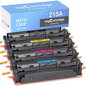 mycartridge suprint 215a toner cartridge with chip compatible toner cartridge replacement for hp 215a w2310a for color laser jet pro mfp m183fw m182nw m182 printer 4-pack 215a w2310a