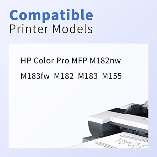 MYCARTRIDGE SUPRINT 215A Toner Cartridge with CHIP Compatible Toner Cartridge Replacement for HP 215A W2310A for Color Laser Jet Pro MFP M183fw M182nw M182 Printer 4-Pack 215A W2310A