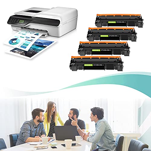 GREENBOX Compatible Toner Cartridge Replacement for HP CF248A 48A for Pro M15w M15a M16a M16w MFP M28w M28a M29a MFP M29w 248A Printer (4 Black)