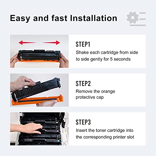 MYCARTRIDGE SUPRINT 414A with Chip Compatible Toner Cartridge Replacement for HP 414A W2020A 414X use with Color Laserjet Pro MFP M479fdn M454dw M454dn M479fdw M454 Printer 4 Pack W2020A Toner