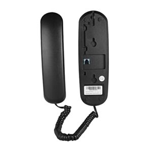 BISOFICE Corded Phone, Landline Phone for Home with Cord, No AC Power/Battery Required Wall Mountable Phone for Landline Supports Mute/Pause/Redial Functions for Hotel Office Bank Call Center (Black)