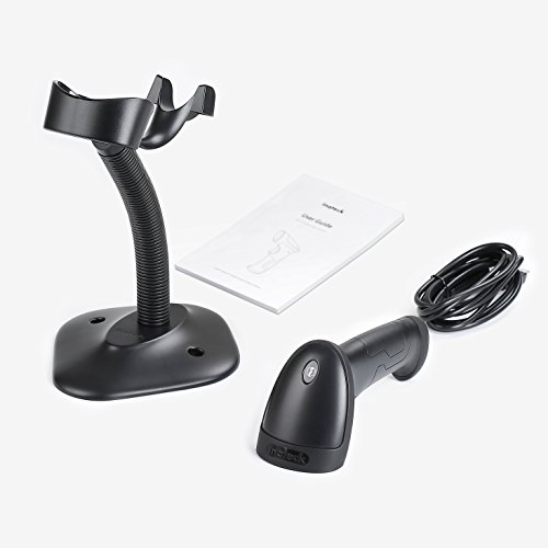 Inateck 1D USB Barcode Scanner with Intelligent Stand Wired, BCST-33