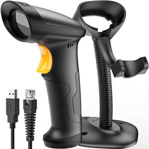 inateck 1d usb barcode scanner with intelligent stand wired, bcst-33