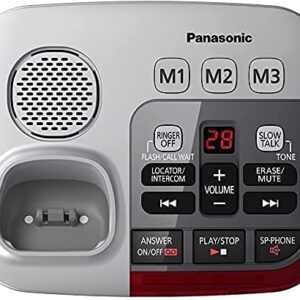 Panasonic KX-TGM450S + (1) KX-TGMA45S Volume Booster Upto 50 dB Slow Talk Control Noise Reduction Talking Caller ID Amplified Cordless Phone-2 Handset