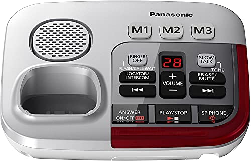 Panasonic KX-TGM450S + (1) KX-TGMA45S Volume Booster Upto 50 dB Slow Talk Control Noise Reduction Talking Caller ID Amplified Cordless Phone-2 Handset