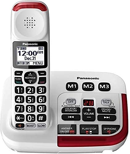 Panasonic KX-TGM450S + (1) KX-TGMA45S Volume Booster Upto 50 dB Slow Talk Control Noise Reduction Talking Caller ID Amplified Cordless Phone-2 Handset