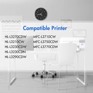 TN223 BK/C/M/Y Toner Cartridge 4Pack: Compatible for Brother TN-223 TN-223BK/C/M/Y TN227 Replacement for HL-L3270CDW HL-L3290CDW HL-L3210CW HL-L3230CDW MFC-L3710CW MFC-L3750CDW MFC-L3770CDW Printer