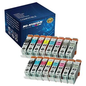 hi-vision compatible cli-42 cli42 16 pcs set ink tank replacement for professional inkjet pixma pro-100 black cyan yellow magenta photo cyan photo magenta gray light gray 6384b007 multi colors