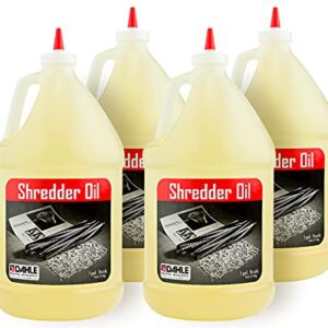 Dahle Shredder Oil Reduces Friction and Optimizes Performance in Paper Shredders, For Use In All Shredders, 4 - 1 gal. Bottles