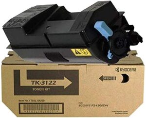 kyocera mita tk-3122 1t02l10us0 fs-4200 4300 m3550 3560 toner cartridge (black) in retail packaging