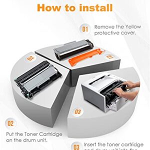 GALADA Compatible Toner Cartridge Replacement for Brother TN630 TN660 TN-630 TN-660 for Dcp-l2520dw Dcp-l2540dw Mfc-l2700dw Mfc-l2720dw Mfc-l2740dw Hl-l2340dw Hl-l2320d Hl-l2360dw Hl-l2380dw 4 Pack