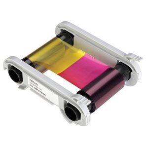 evolis r6f003aaa 6 panel color ribbon, ymcko-k, 200 prints/roll