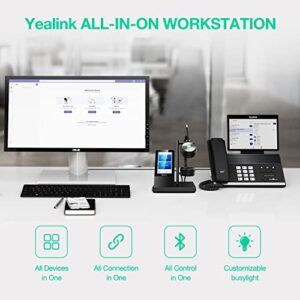 Yealink WH66 Wireless Headset Bluetooth Headset with Microphone Teams Zoom Certified DECT Headset for Office VoIP Phone IP Phone Teams Phone Workstation for UC Communication