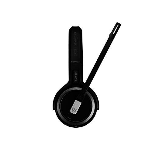 Sennheiser SDW 5064 (507012) - Double-Sided (Binaural) Wireless DECT Headset for Softphone/PC & Mobile Phone Connection Dual Microphone Ultra Noise Cancelling, Black