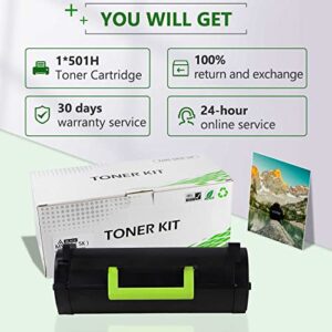 501H 50F1H00 Toner Cartridge Compatible with lexmark MS310 MS310dn MS312 MS312dn MS315 MS315dn MS410 MS410dn MS415 MS415dn MS510 MS510dn MS610 MS610dn Printer,5,000 High Yield（Black）