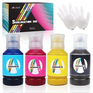 a-sub 600ml autofill premium sublimation ink for f170 et 2400 et-2803 et 2850 et 2800 et-2720 et-2760 et-4800 et-15000 et-3760 for transfer t-shirts mugs tumblers (autofill/icc-free/anti-uv)