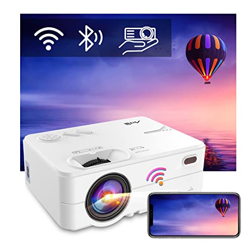 Artlii Enjoy2 Projector with WiFi and Bluetooth, Mini Projector, Portable Projector, Compatible with TV Stick, iOS, Android