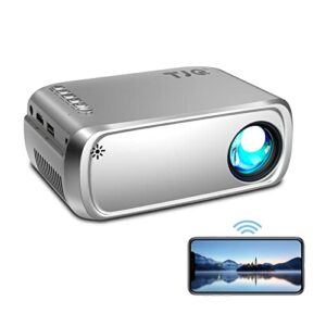 wifi projector, tjq portable projector 1080p supported, mini projector for outdoor movies, phone projector compatible with smartphone/ laptop/ tv stick, hdmi/ usb for home theater