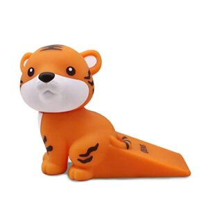 tregoer cute tiger door stopper, door stop decorative animal doorstop,door wedge for home and office (orange)