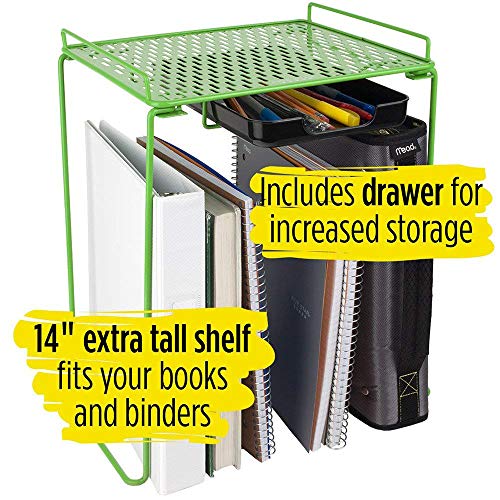 Five Star Locker Organizer, Locker Shelf & Drawer, Extra Tall (14"), Holds up to 100 Lbs. Fits 12" Width Lockers, Color May Vary, 1 Count (81070)