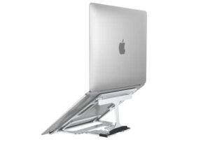 laptop stand,portable laptop stand for desk, adjustable folding aluminum computer stand desktop riser,multi-angle ergonomic macbook holder,upgraded design makes laptop holder more stability