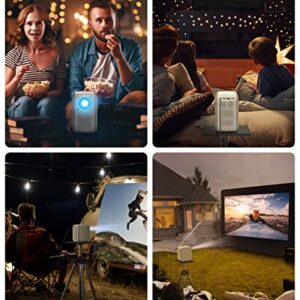 Pokitter CineMax Pro 1080P Projector with Netflix-Licensed, Android TV 10.0 with 7000+ Apps, 400ANSI Lumens, Google Assistant, 4D Keystone Correction, HDR 10, 2.4G+5G WiFi and Bluetooth, 200" Image