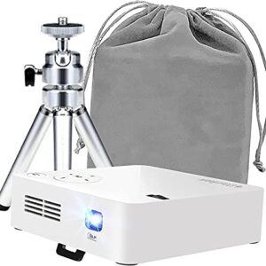 Outdoor Ultra Portable Pico Projector EZCast Beam J2 | WiFi Projector, Includes Tripod & Bag, Battery for 5hrs on a Playtime, DLP, 300 ANSI, 100" Displays, Compatible w/ HDMI, USB, iPhone, TV Stick