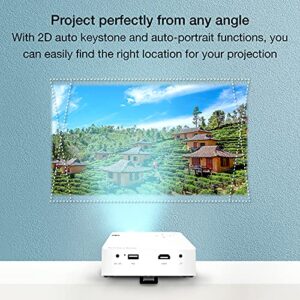 Outdoor Ultra Portable Pico Projector EZCast Beam J2 | WiFi Projector, Includes Tripod & Bag, Battery for 5hrs on a Playtime, DLP, 300 ANSI, 100" Displays, Compatible w/ HDMI, USB, iPhone, TV Stick