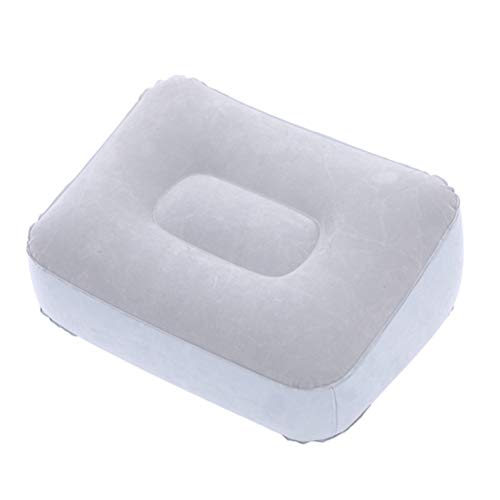 BESPORTBLE Travel Foot Rest Pillow Inflatable Footrest Cushion for Travel Office Home Perfect Airplane Travel Accessories Car Seat Footrest Leg Rest Pillow 2pcs