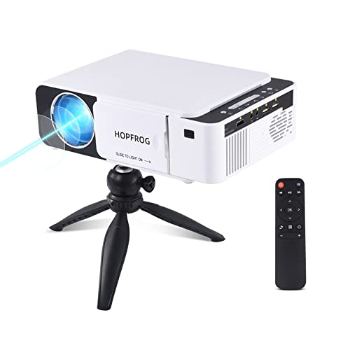 1080P Projector with WiFi Tripod Mount Bundle, Portable Phone Projecter, Proyector Portatil for Home Office Outdoor Video Projection