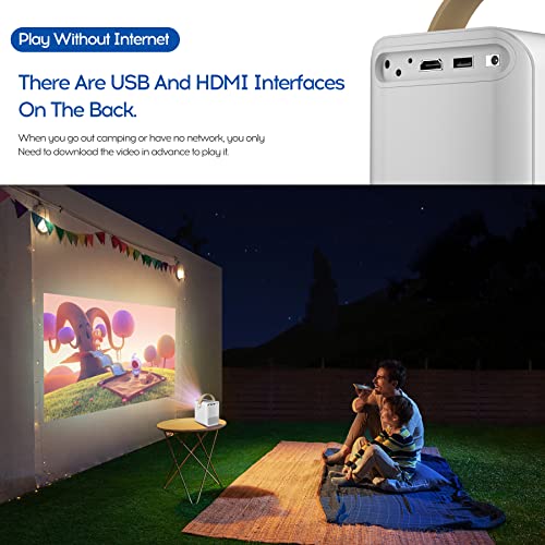 Mini Projector, ViewMax Native 1080P Movie Projector, Outdoor Movie Projector with Keystone Correction, Zoom, Full HD Projector Compatible with TV Stick/HDMI/USB/iOS/Android