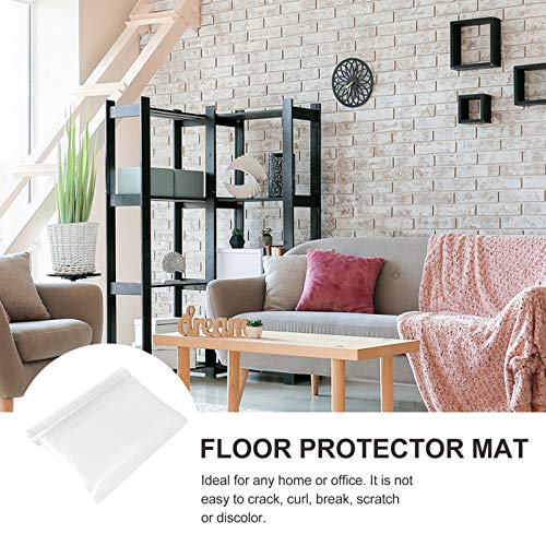 NUOBESTY Transparent Floor Mat PVC Clear Chair Mat Waterproof Door Carpet Rug Hard Floor Protector Table Cover Desks Mat for Home Office Study 40x60CM