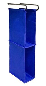 hanging fabric locker shelf – 2 shelves, fits standard lockers, durable fabric, colors may vary