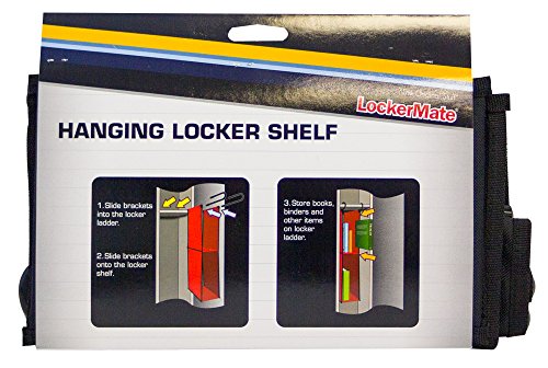 Hanging Fabric Locker Shelf - 2 shelves, fits standard lockers, durable fabric, Colors may vary