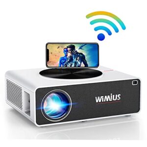 4k projector, wimius k3 5g wifi projector support 60hz without lag 500″ display zoom outdoor projector for ps5, tv stick, pc smartphones