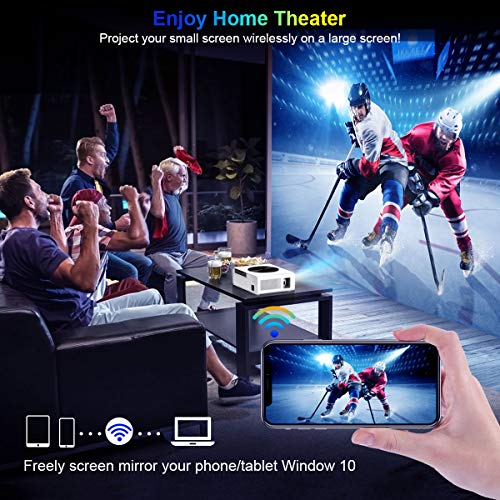 4K Projector, WiMiUS K3 5G WiFi Projector Support 60Hz Without Lag 500" Display Zoom Outdoor Projector for PS5, TV Stick, PC Smartphones