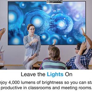 Optoma ZW400 WXGA Professional Laser Projector | Compact Design & Bright 4000 lumens | DuraCore Laser Technology, Up to 30,000 Hours | Network Control | 4K HDR Input | Quiet Operation