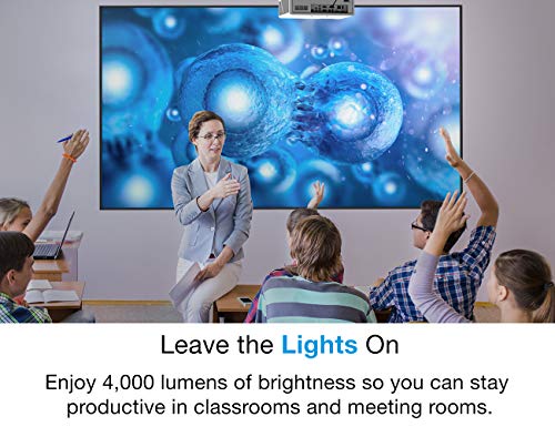 Optoma ZW400 WXGA Professional Laser Projector | Compact Design & Bright 4000 lumens | DuraCore Laser Technology, Up to 30,000 Hours | Network Control | 4K HDR Input | Quiet Operation