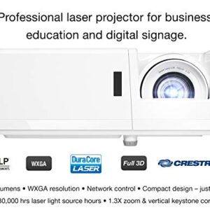 Optoma ZW400 WXGA Professional Laser Projector | Compact Design & Bright 4000 lumens | DuraCore Laser Technology, Up to 30,000 Hours | Network Control | 4K HDR Input | Quiet Operation