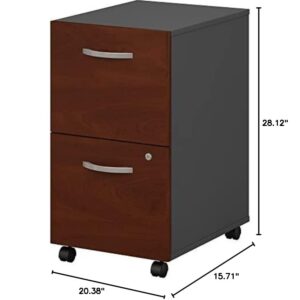 BUSH BUSINESS FURNITURE Series C 2 Drawer Mobile File Cabinet in Hansen Cherry