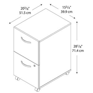 BUSH BUSINESS FURNITURE Series C 2 Drawer Mobile File Cabinet in Hansen Cherry